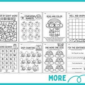 Kindergarten - Worksheets - Printable - Reading - Math - Activities ...