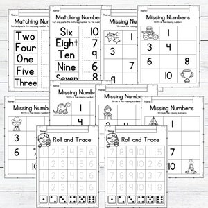 Number Worksheets - Printable - Kindergarten - Numbers to 10 - Math ...