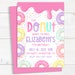 Donut Invitation - Editable - Printable - Invitation Template - Digital ...