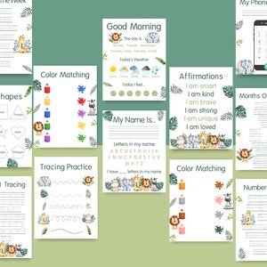 Preschool Morning Menu - Printable - Alphabet - Numbers - Affirmations ...