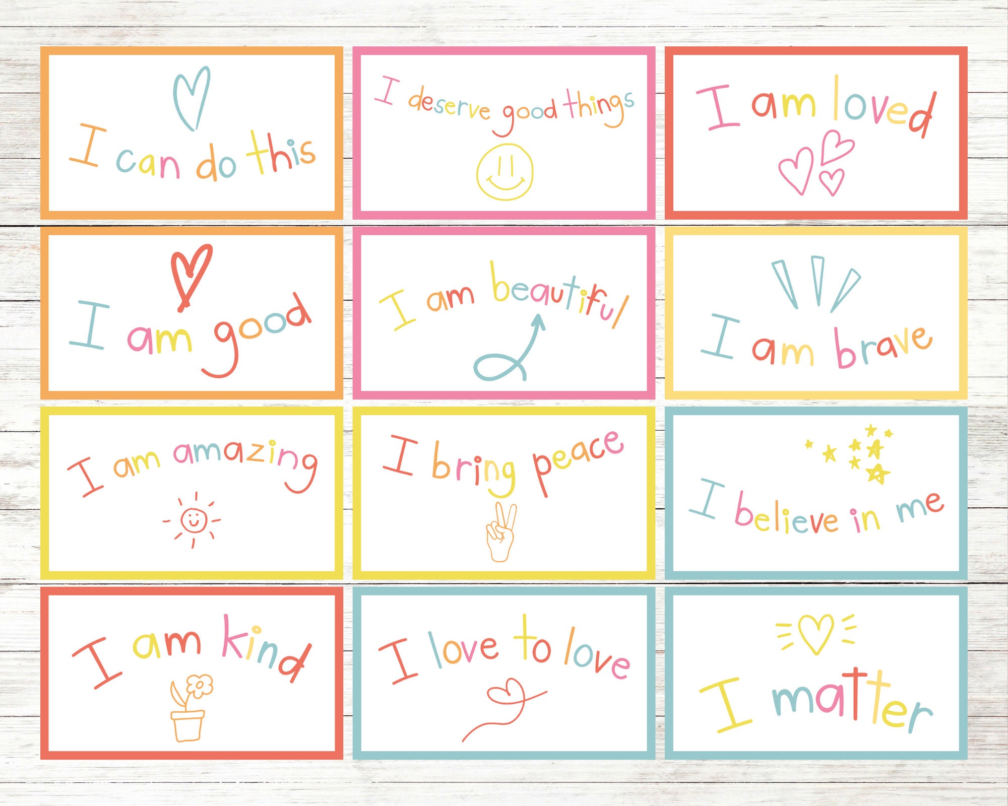 Lunch Notes Affirmations Kids Lunch Box Notes Printable - Etsy