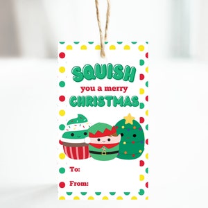 Squish Christmas Tag - Printable - Instant Download - Kids Gift Tag ...