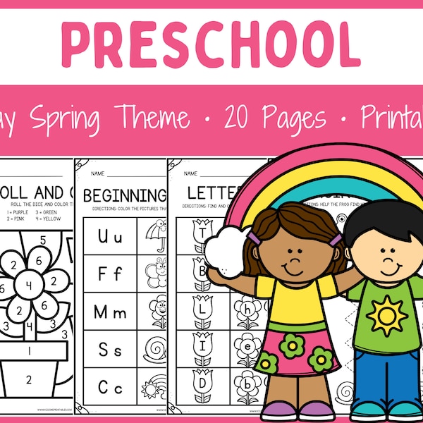Spring Themed Worksheets - Etsy
