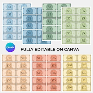 Editable Kids Reward Bucks and Chart - Printable - Reward Bucks - Chore ...