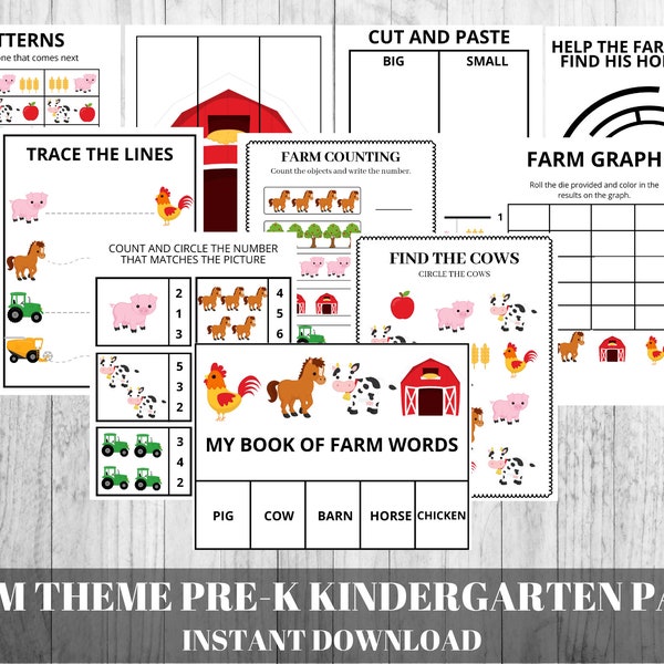 Printable Worksheet Set - Etsy