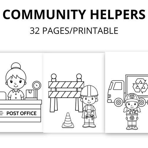 Community Helpers Coloring Pages