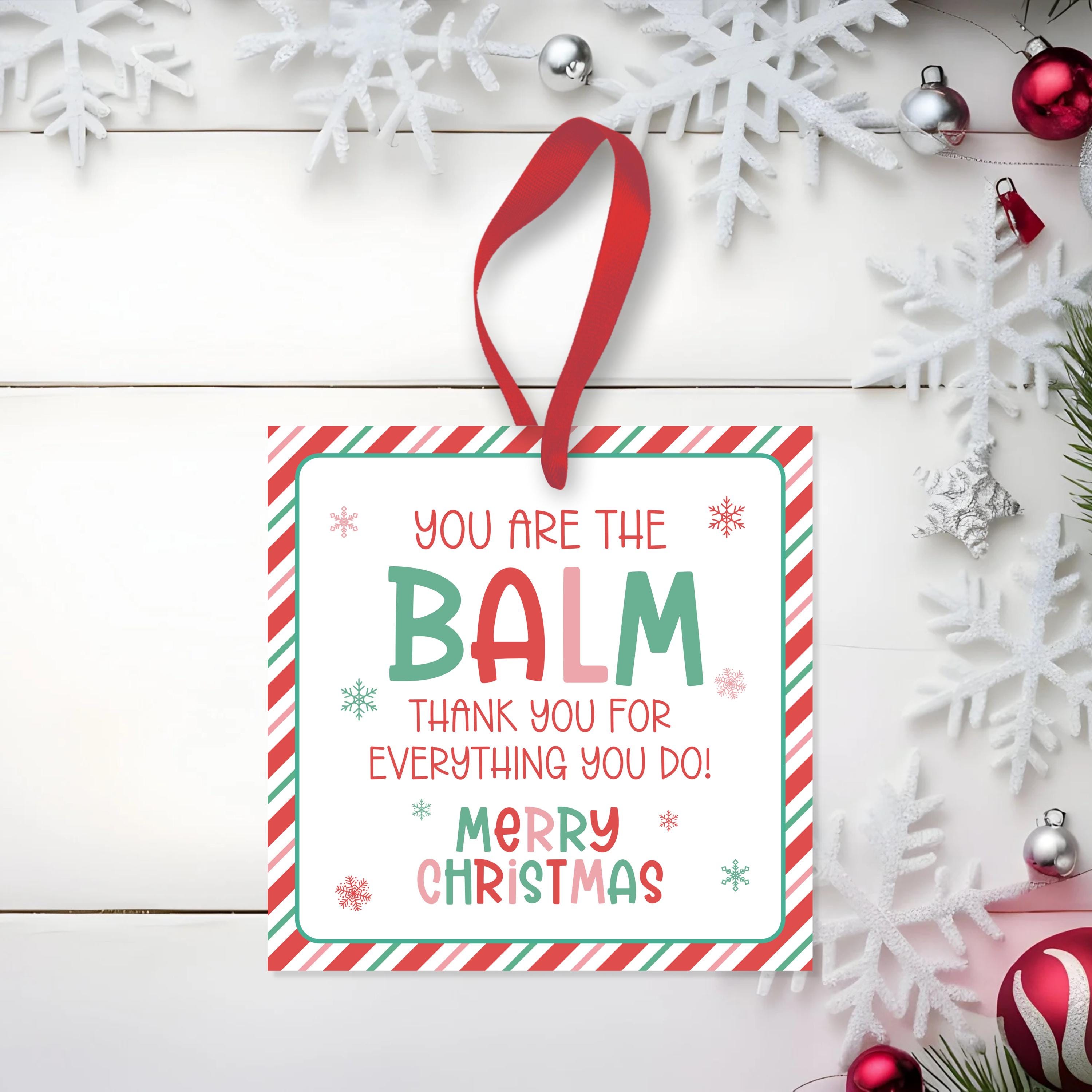 Lip Balm Gift Tags - Christmas - Printable - Staff Christmas - Teacher ...