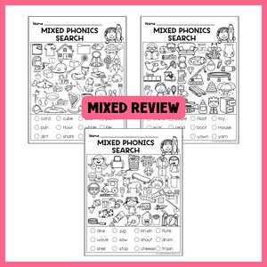 Phonics Worksheets - Printable - Ispy - Search - Cvc - Diagraphs ...