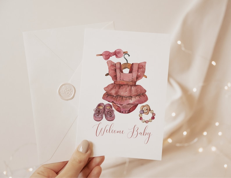 Baby Card - Printable - Instant Download - Congratulations Card - Baby ...