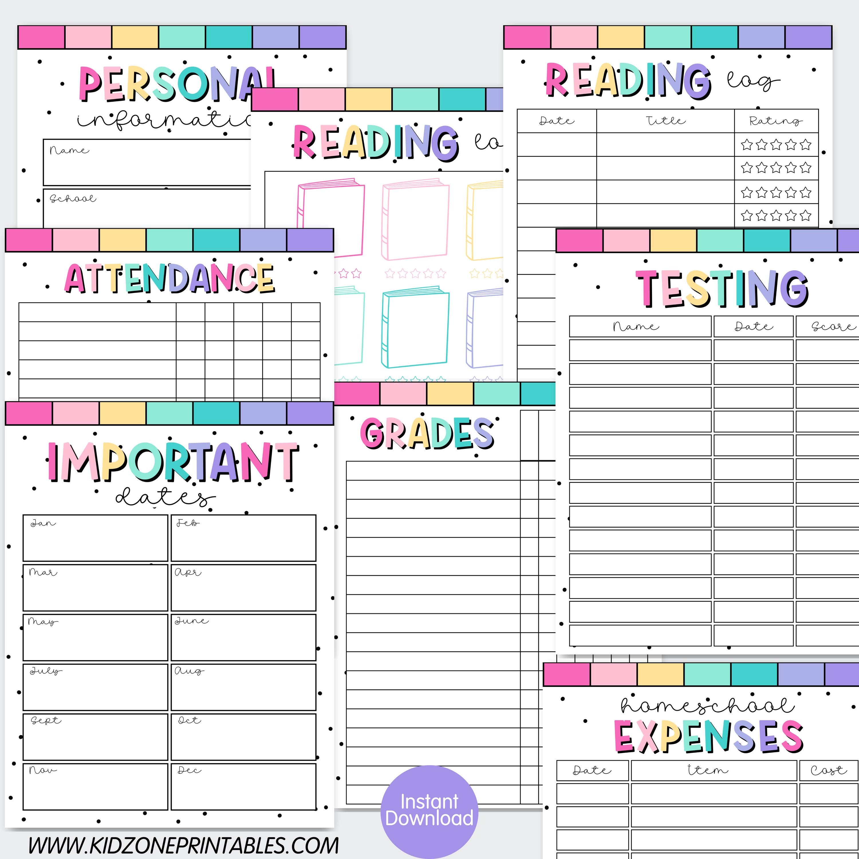 Homeschool Planner - Printable - Lesson Planner - Weekly Planner ...