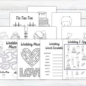 Wedding Activity - Printable - Instant Download - Kids Wedding Activity ...