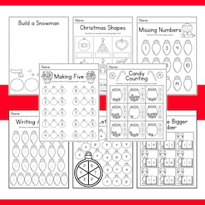 Prek Worksheets - Printable - Homeschool - Teacher Resources - Instant ...