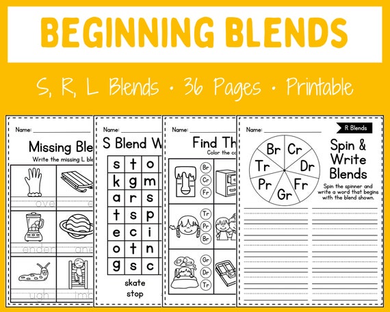 Blends Worksheets