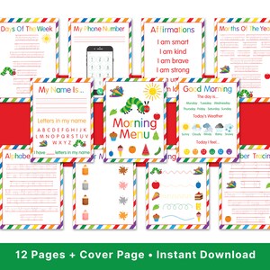 Morning Menu - Preschool - Printable - Kindergarten - Instant Download ...