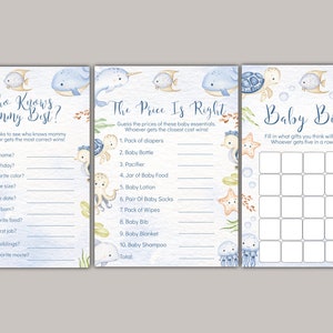 Baby Shower Games - Under the Sea - Printable - Instant Download - Etsy