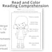 Read and Color - Kindergarten - First Grade - Worksheets - Printable ...