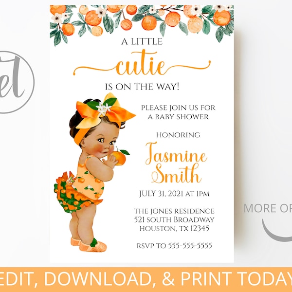 Orange Baby Shower - Etsy