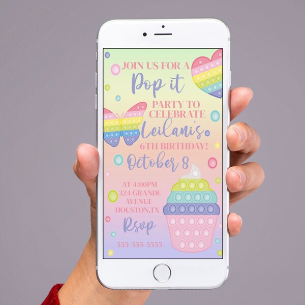 Popit Invitation - Etsy