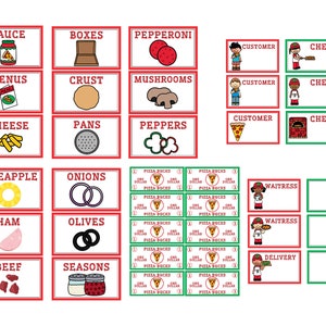 Dramatic Play - Printables - Pizza Parlor - Pretend Play - Instant ...