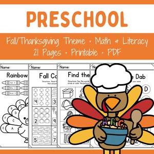 Preschool Worksheets - Printable - Homeschool - Teacher Resources ...