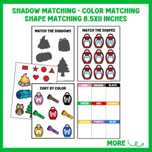 Printable Activities - Camping - Letters - Counting - Numbers - Shapes ...