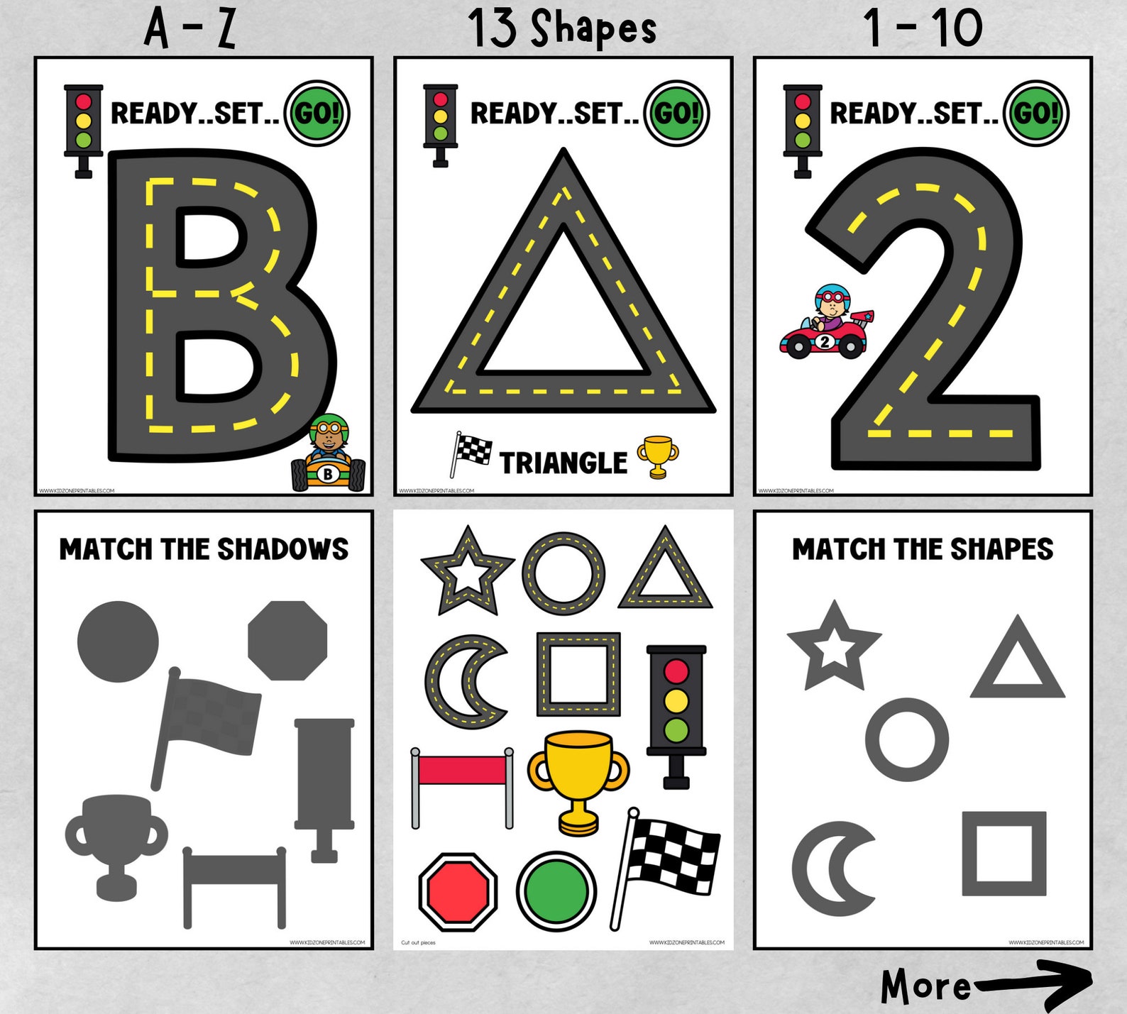 Preschool Activities - Race Car - Printable - Letters - Counting ...