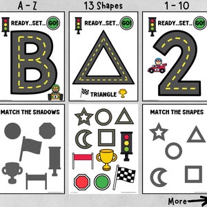 Preschool Activities - Race Car - Printable - Letters - Counting ...