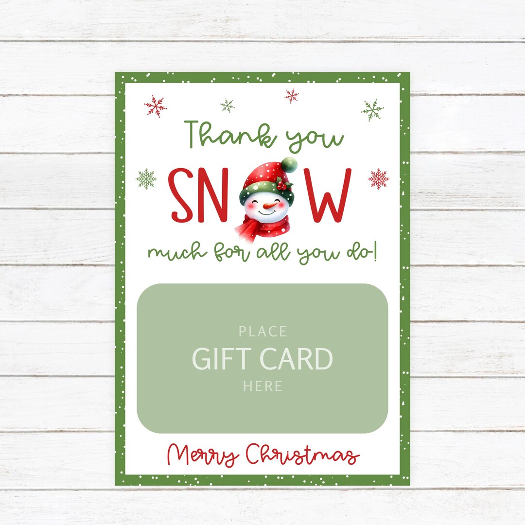 Christmas Gift Card Holder - Printable - Holiday Gift Idea - Cute ...