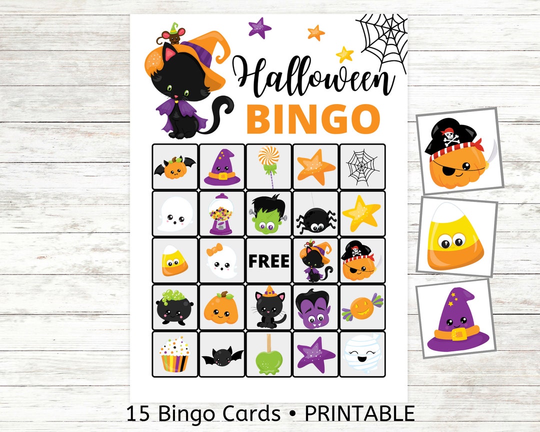Halloween Bingo - Printable - Instant Download - Bingo Games - Digital ...