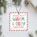 Warm and Cozy Gift Tags - Printable - Sock Gift Tag - Coworker ...