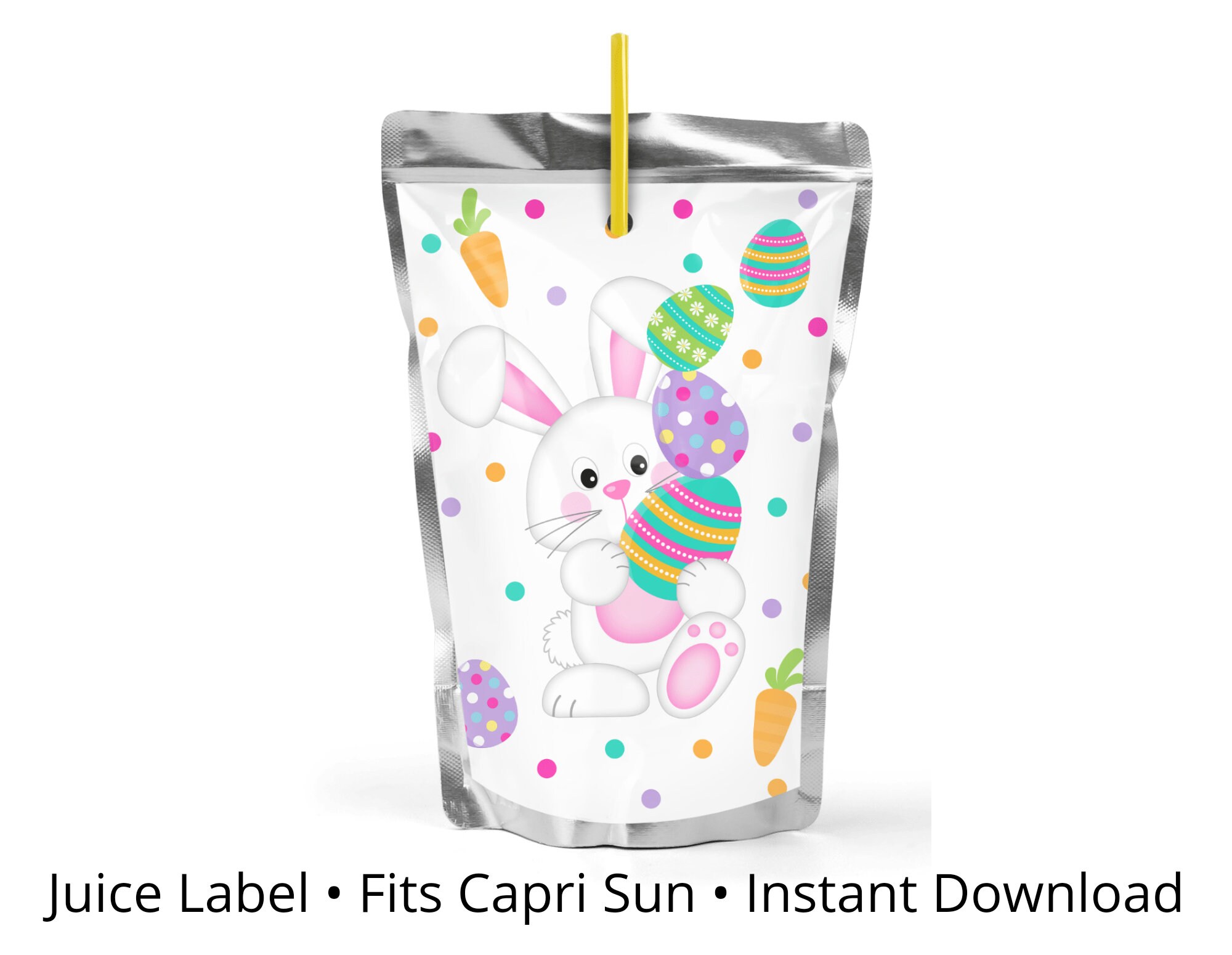 Easter Juice Label Printable Instant Download Capri Sun | Etsy