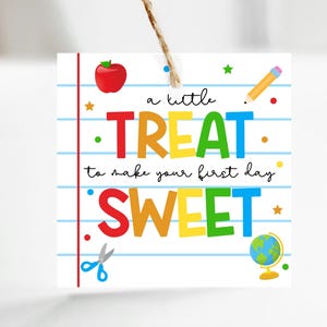 Treat Gift Tag - Printable - Back to School - Instant Download ...