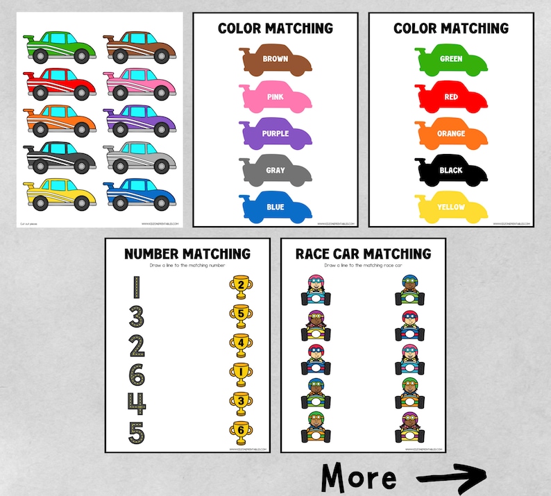 Preschool Activities - Race Car - Printable - Letters - Counting ...
