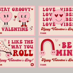 Retro Valentine Cards - Printable - Instant Download - Etsy