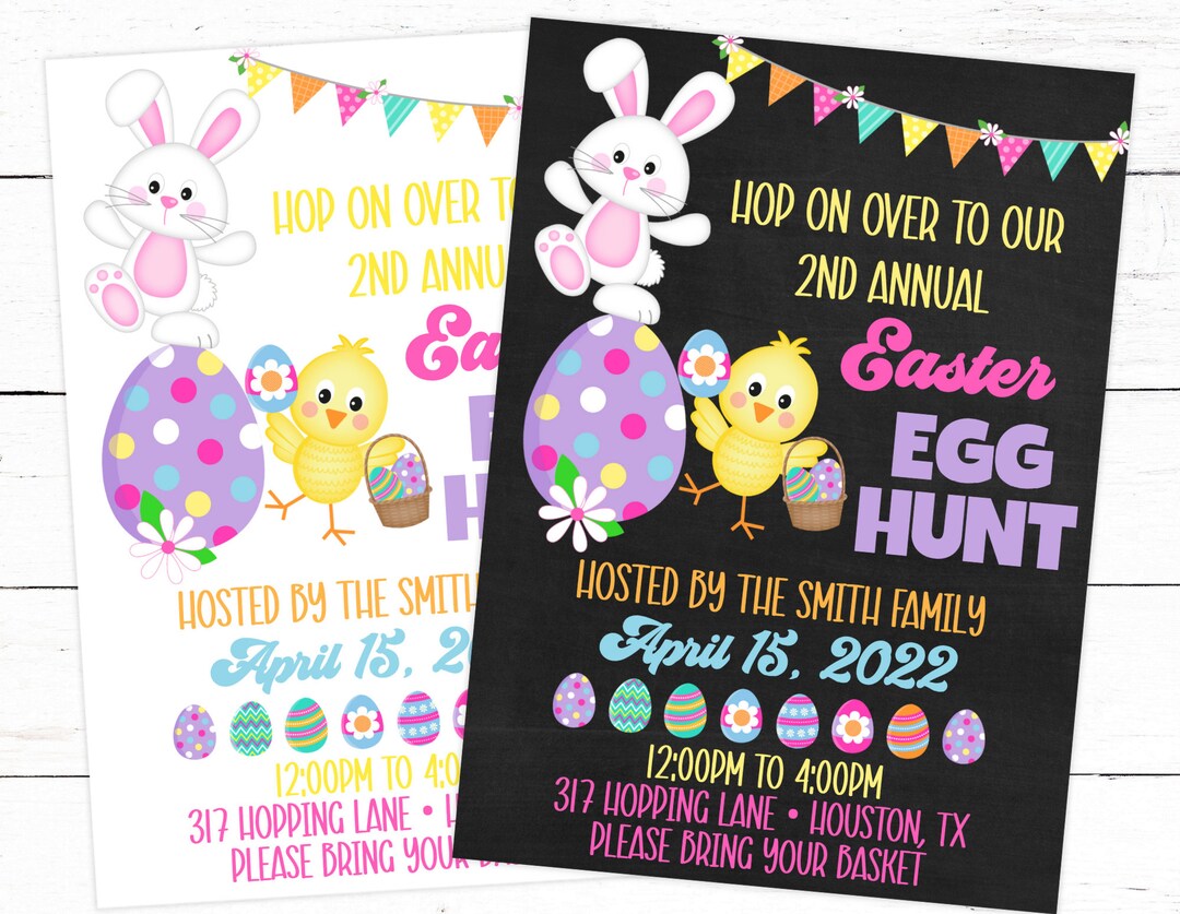 Easter Invitation - Editable - Printable - Invitation Template ...