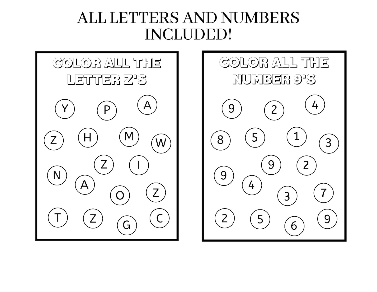 Printable Worksheets Shapes Alphabet Numbers Kindergarten Preschool ...