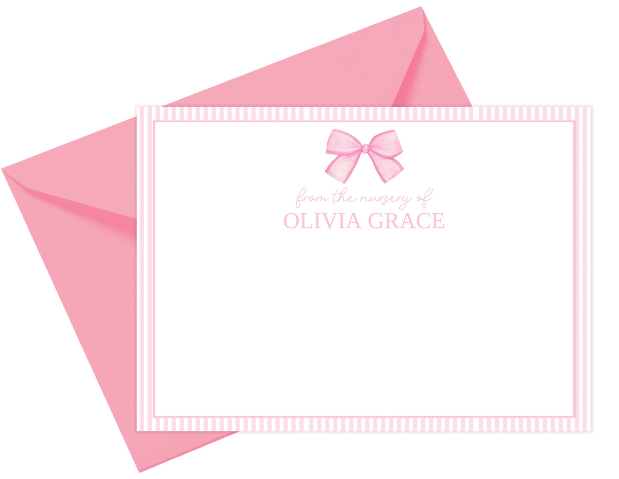 Nursery Card Editable Printable Thank You Card Baby - Etsy