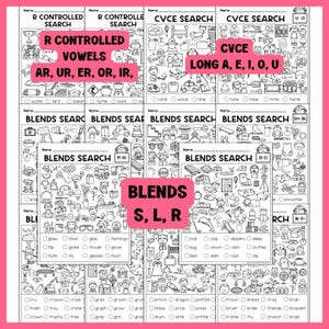 Phonics Worksheets - Printable - Ispy - Search - Cvc - Diagraphs ...