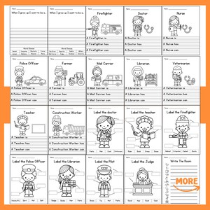 Community Helpers - Worksheets - Printable - Activities - Homeschool ...