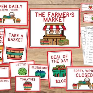 Dramatic Play - Printables - Farmer's Market - Pretend Play - Instant ...