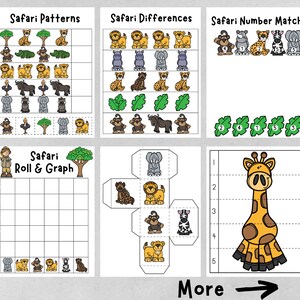 Preschool Activities - Printable - Safari - Homeschool - Teacher ...