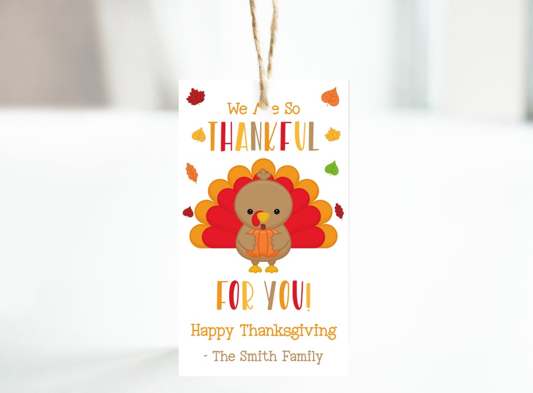Thankful Gift Tag Editable Printable Appreciation Gift - Etsy