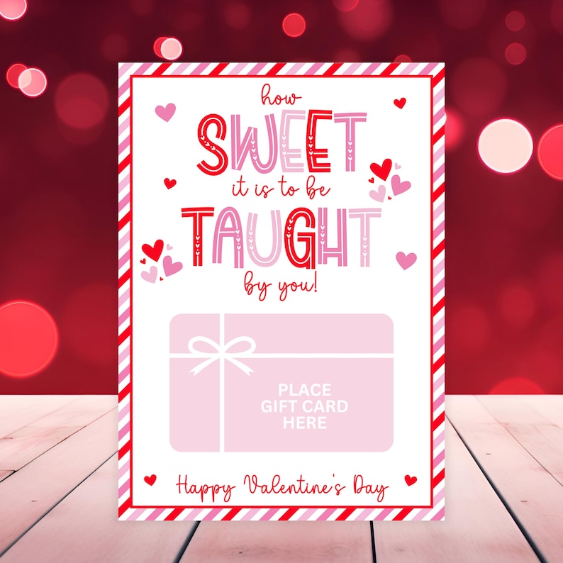 Valentine Gift Card Holder - Printable - Teacher Gift Idea - Instant ...