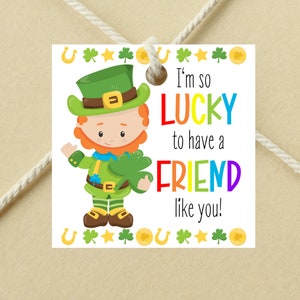 Printable Gift Tag - St. Patrick's Day - Lucky - Rainbow - Leprechaun ...