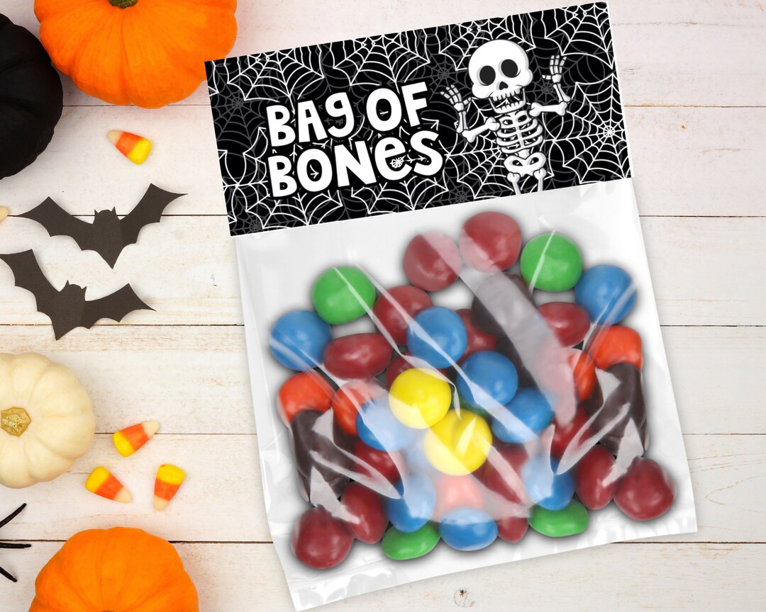 Halloween Bag Topper - Printable - Instant Download - Bag of Bones ...