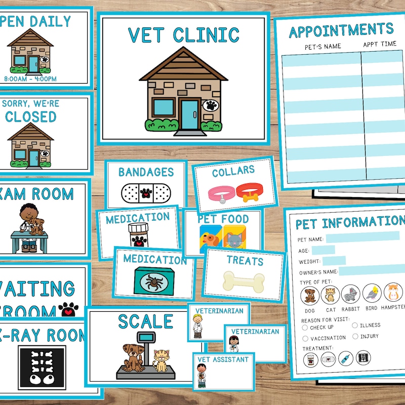 Pretend Play Vet Download - Etsy