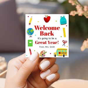 Back to School Tag - Editable - Printable - Teacher Gift Tags - School ...