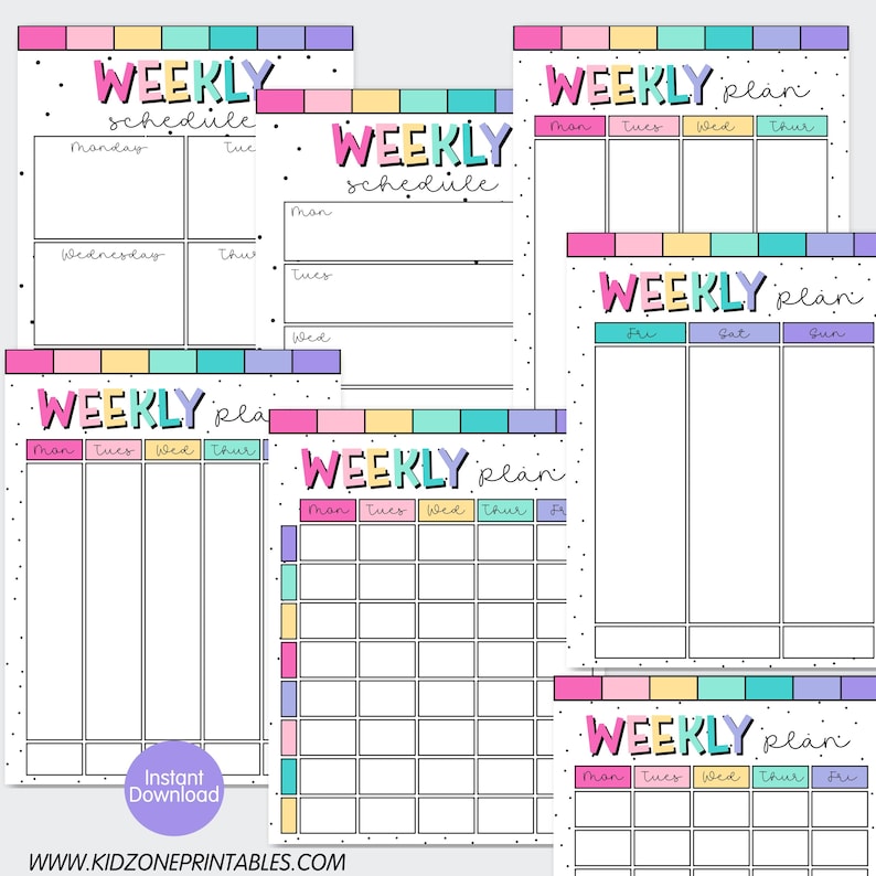 Homeschool Planner - Printable - Lesson Planner - Weekly Planner ...
