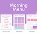 Elementary Morning Menu - Printable - Homeschool - First Grade - Second ...