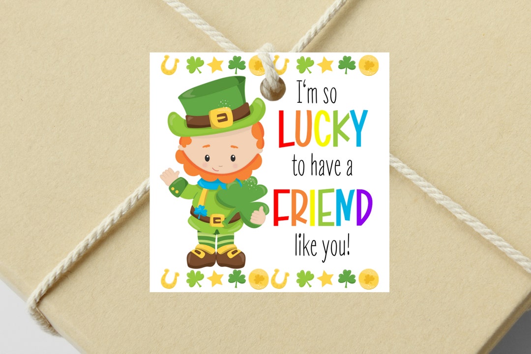 Printable Gift Tag - St. Patrick's Day - Lucky - Rainbow - Leprechaun ...